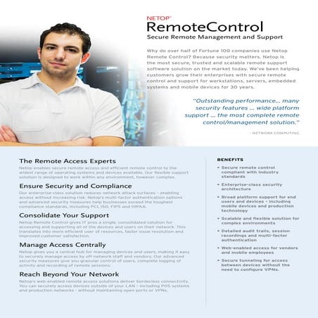 Netop remote control 12.5 Brochure | PDF