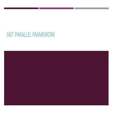 Net Parallel Programming Net平行處理與執行序 Ppt