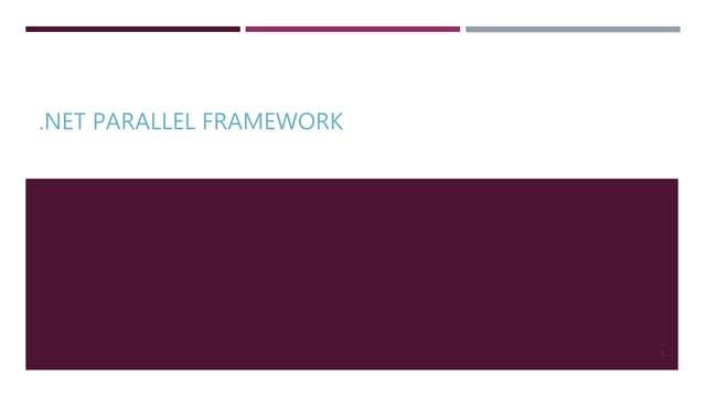 Net Parallel Programming Net平行處理與執行序 Ppt