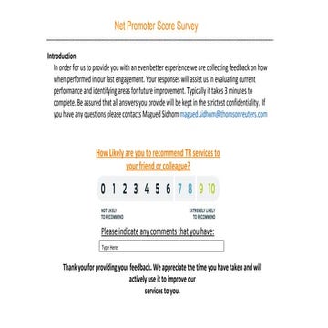 Net promoter score survey | PPT