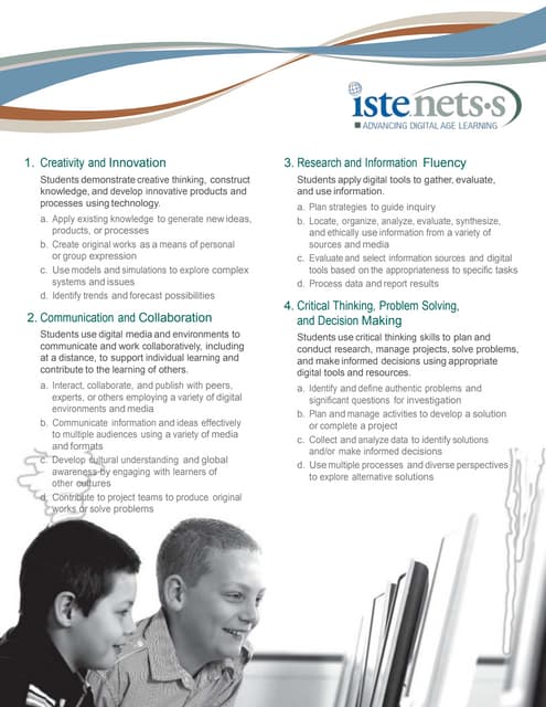 ISTE standards worksheet | PDF | IT and Internet Support | Internet