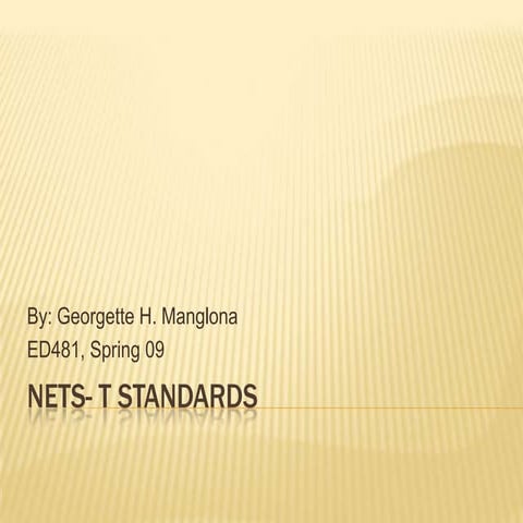 Nets T Standards Powerpoint | PPT