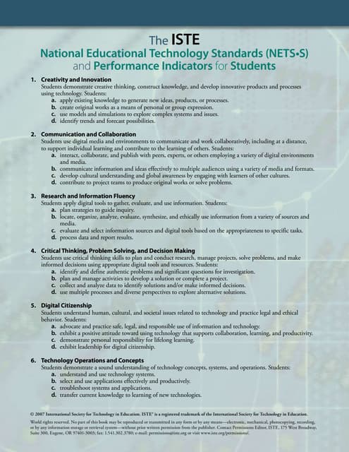 Nets s standards | DOC