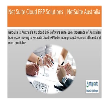 NetSuite Cloud ERP Solutions | Integrisuite | PPT