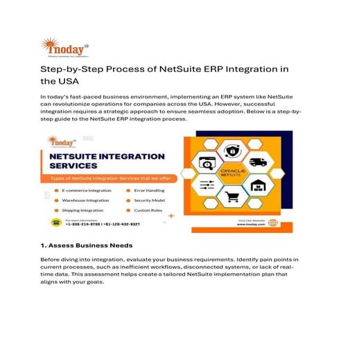 Step-by-Step Process of NetSuite ERP Integration in the USA | PDF