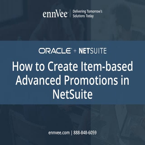How to create item-based advanced promotions in NetSuite | PDF