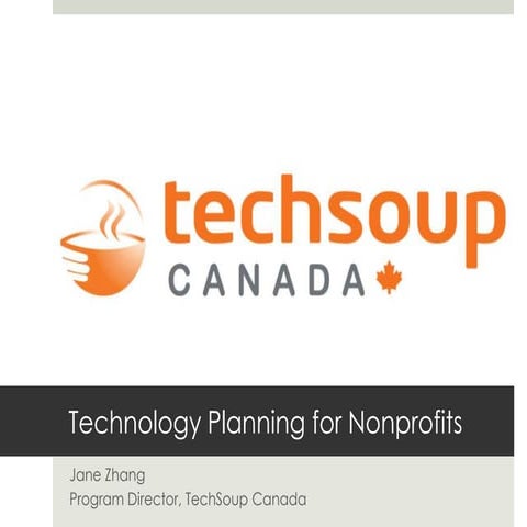 Technology Planning for Nonprofits | PPTX
