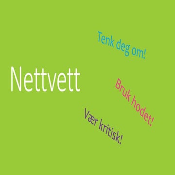 Nettvett | PPT