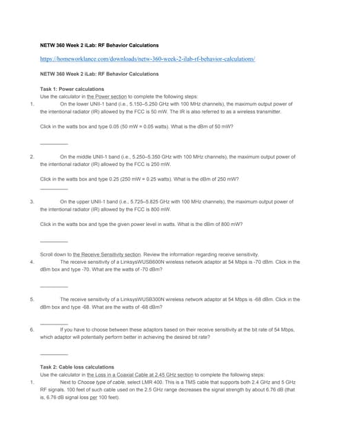 Link budget calculation | PDF