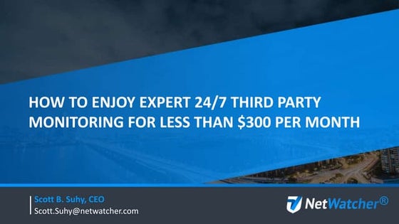 Netwatcher presentations