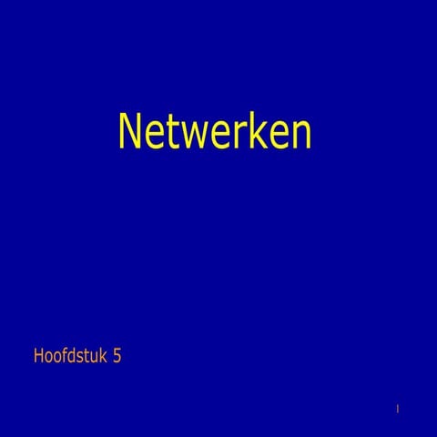 Netwerken | PPT | Computer Networking | Computing