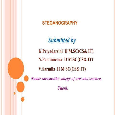steganography | PPTX