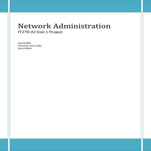 Network Administration | PDF