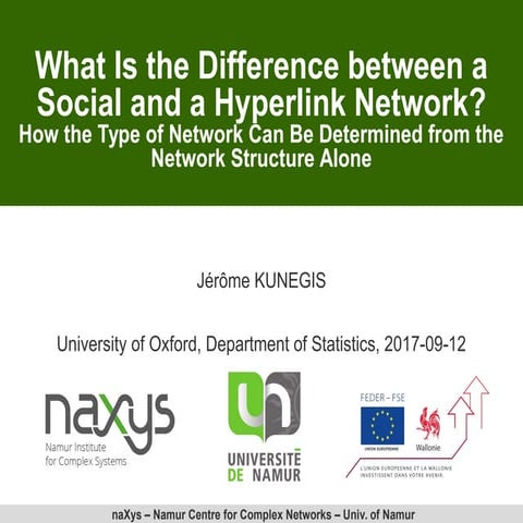 Title: What Is the Difference between a Social and a Hyperlink Network ...