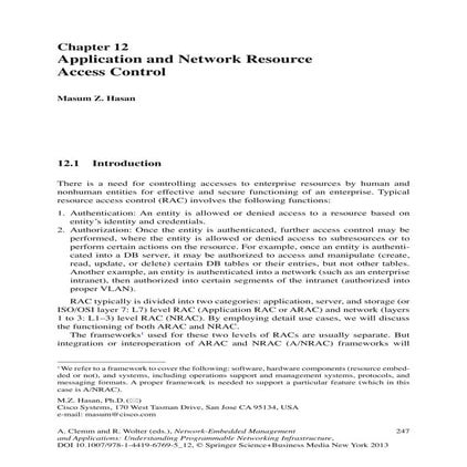 Network embedded management and applications | PDF