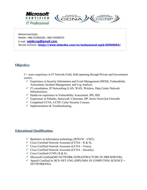 Network and Telecom Engineer | PDF