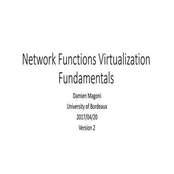 Network Functions Virtualization Fundamentals Pdf Computer Networking Computing