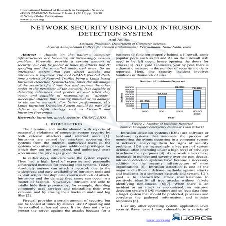 Network Security Using Linux Intrusion Detection System Pdf