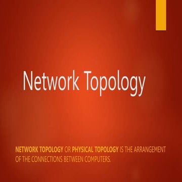 Network-Topology Technology and livelihoood | PPTX