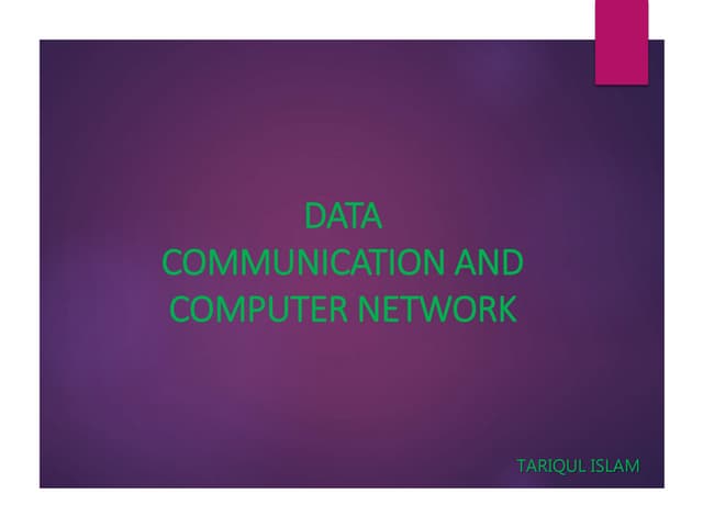 Ccnadata Communication And Computer Networking Pptx Computer Networking Computing