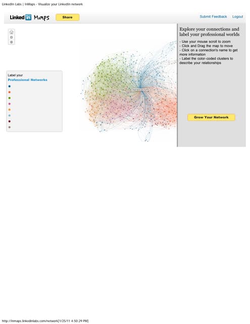Linked in labs inmaps - visualize your linkedin network | PDF | Social Networking | Internet
