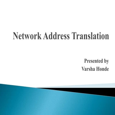 Network Address Translation Pptx Computer Networking Computing