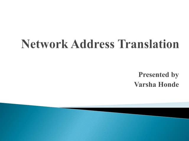 Network Address Translation Pptx Computer Networking Computing