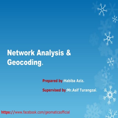Network Analysis And Geocoding Pptx Computer Networking Computing