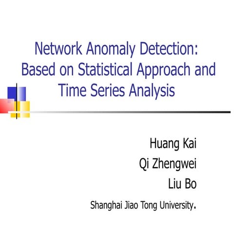 Network anomaly detection based on statistical | PPT