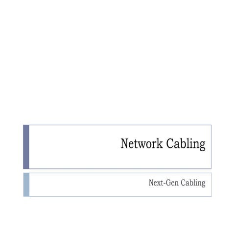 Network Cabling Pptx