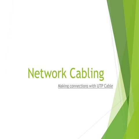 how to network Cabling - straight through and cross over cabling | PPT