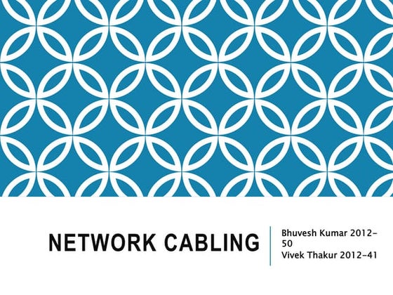 Networking Cables & Connectors | PDF