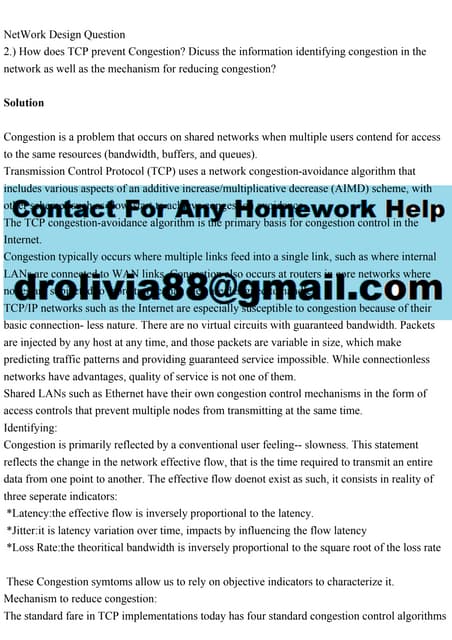 Congestion Avoidance In Tcp Ppsx