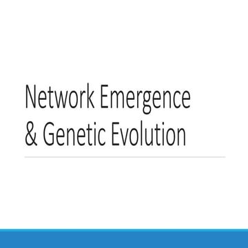 Network emergence | PPTX