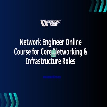 Network Engineer Online Course for Core Networking & Infrastructure ...