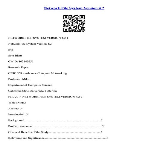 Network File System Version 4.2 | PDF | Internet | Computing