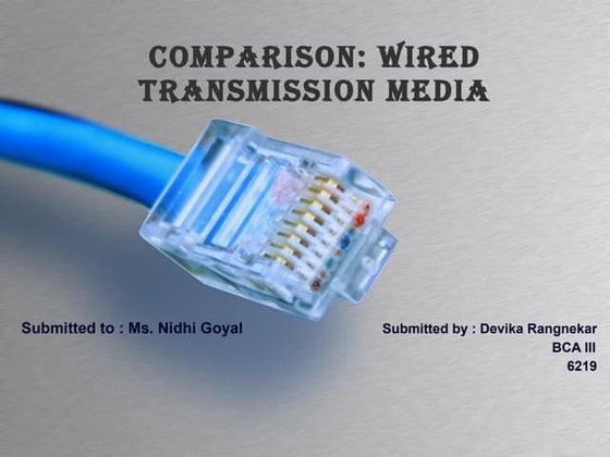 Transmission Media Data Communication Ppt