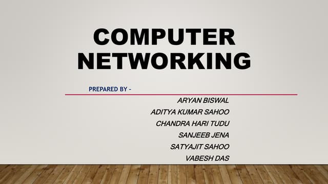 Computer Network | PPTX