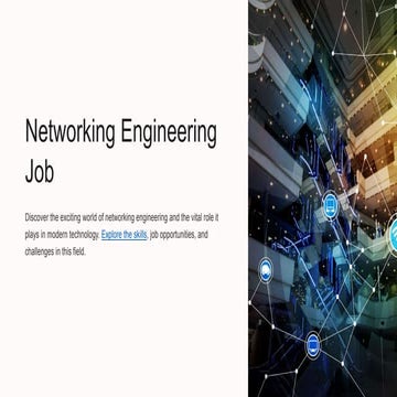 Networking Engineering Job Pptx