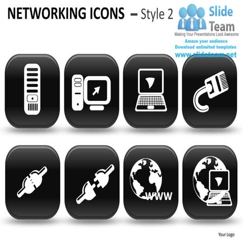 Networking icons style 2 powerpoint presentation slides ppt templates | PPT