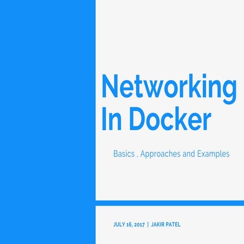 Networking In Docker Ppt