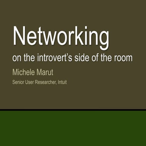Networking On The Introverts Side Of The Room Pptx