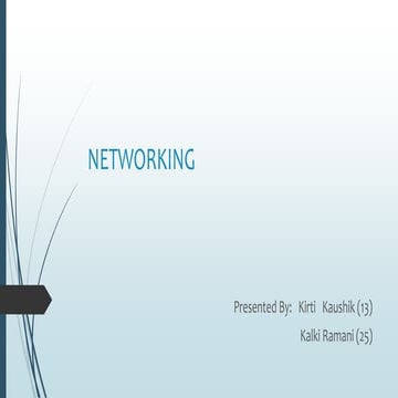 Networking - classified by transmission media | PPTX