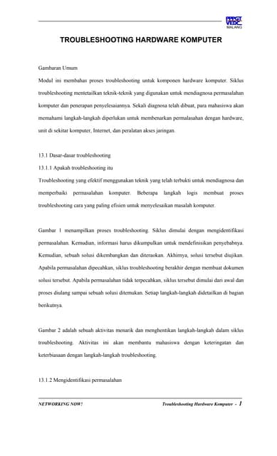 07module 17 troubleshooting | PDF