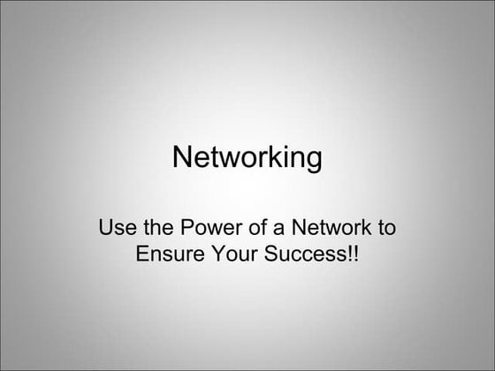 Professional Networking Power Point | PPT
