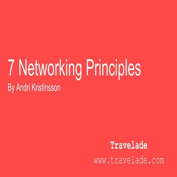 Seven Networking Principles | PPT