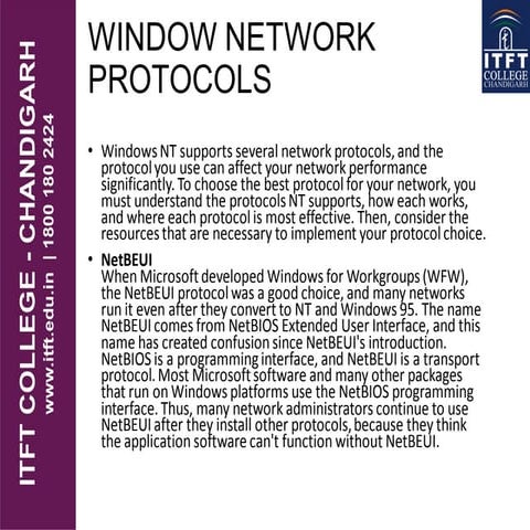 ITFT - Networking protocols | PDF