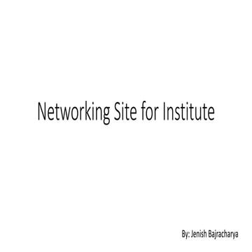 Database of a Simple Social Network | PPTX