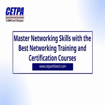 Advance Your Career with the Best Networking Training Courses | PPT