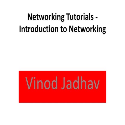Networking Tutorials Introduction To Networking Pptx Computer 0901